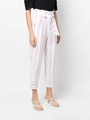 IRO PARIS Rula Striped Cropped Trousers