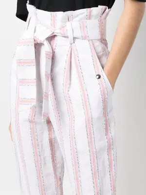 IRO PARIS Rula Striped Cropped Trousers