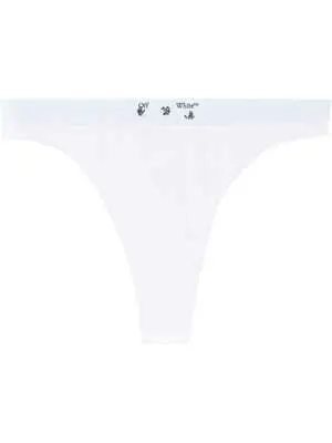 Off-White Two-pack Logo-print Thongs - White