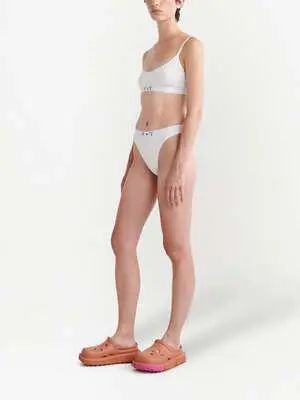 Off-White Logo-tape Ribbed Bralette