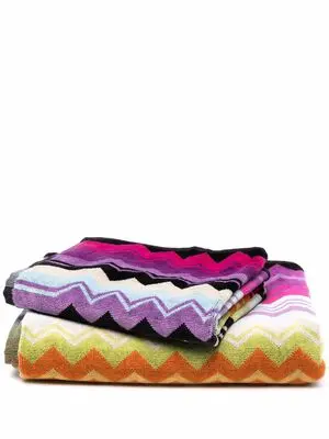 Missoni Giacomo 2 Piece Bath And Hand Towel Set - Black
