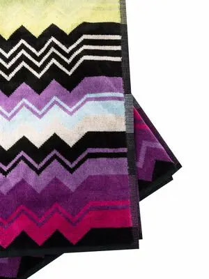 Missoni Giacomo 2 Piece Bath And Hand Towel Set - Black