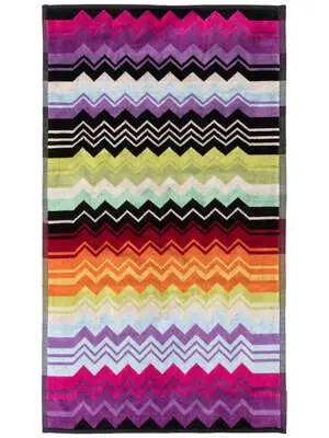 Missoni Giacomo 2 Piece Bath And Hand Towel Set - Black