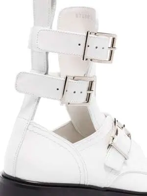 Alexander McQueen Rave Leather Boots - White