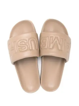 AMBUSH Logo Embossed Slides - Neutrals