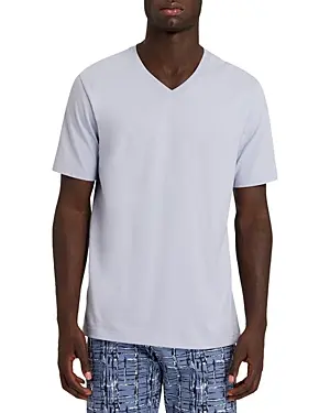 Hanro Cotton Solid V Neck Tee Fresh Air