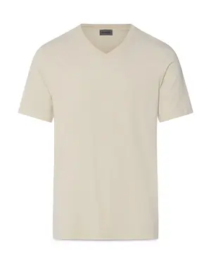 Hanro Cotton Solid V Neck Tee