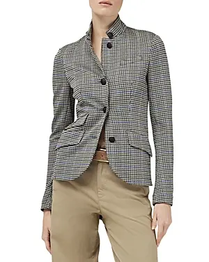 Rag & Bone Slade Wool Blazer - Blue Plaid