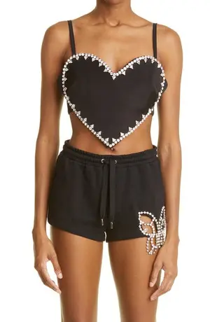 AREA Crystal Spike Heart Top