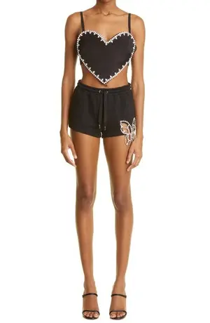 AREA Crystal Spike Heart Top