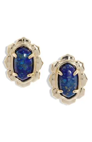 Kendra Scott Piper Stud Earrings Blue Lapis