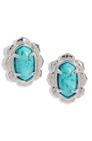 Kendra Scott Piper Stud Earrings - Variegated Turquoise