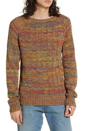 CORRIDOR Marled Cotton Crewneck Sweater