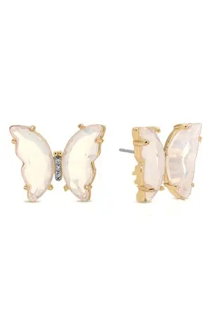 Ettika Ettika Butterfly Stud Earrings Opal