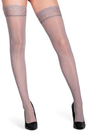 LECHERY® 20 Denier Thigh High Stockings - Grey