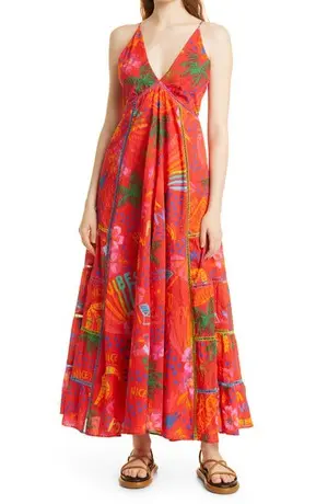 Farm Rio V Neck Coverups