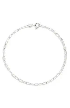 Bony Levy 14k Gold Textured Link Chain Bracelet - 14k White Gold