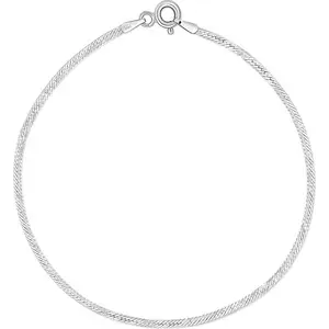 Bony Levy 14k Gold Herringbone Chain Bracelet - 14k White Gold