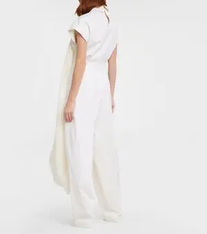 ROKSANDA Bridal Cape-detail Wool Jumpsuit