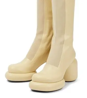 JIL SANDER Platform Leather Knee-high Boots