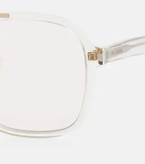 Saint Laurent Aviator Acetate Sunglasses - Transparent