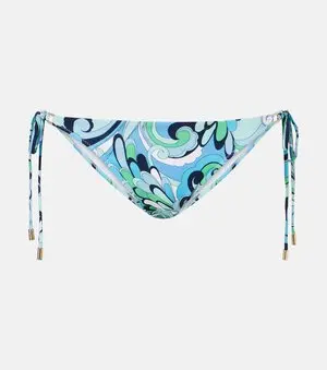 Melissa Odabash Cancun Printed Bikini Bottoms - Blue