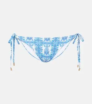 Melissa Odabash Cancun Printed Bikini Bottoms - Blue