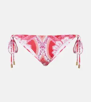 Melissa Odabash Cancun Printed Bikini Bottom - Red