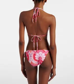 Melissa Odabash Cancun Printed Bikini Bottoms - Red