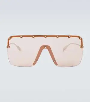 Gucci Mask-frame Sunglasses - Gold
