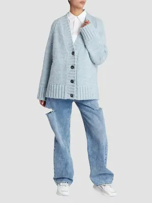 MAISON MARGIELA Wide-leg Slashed Cut-out Jeans - Medium Blue