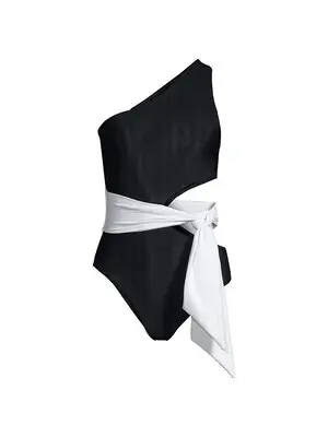 Beach Riot Women's Carlie One-Piece Swimsuit - Black White Black White