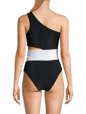 Beach Riot Carlie One-piece Swimsuit - Black White