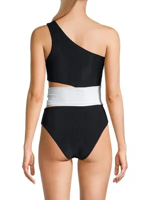 Beach Riot Carlie One-piece Swimsuit - Black White