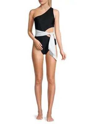 Beach Riot Carlie One-piece Swimsuit - Black White