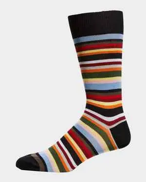 Paul Smith Paul Smith Multi-Stripe Crew Socks Multi Striped