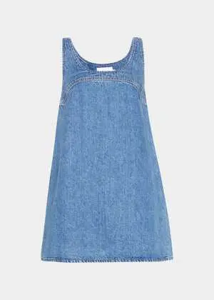 FRAME Micro Flare Denim Mini Dress