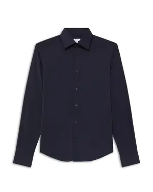 REISS Voyager Stretch Performance Solid Regular Fit Button Down Travel Shirt