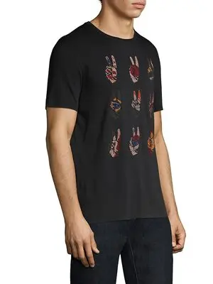 John Varvatos Star U. S.a. Cotton Peace Sign Tee