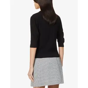 FRAME Shrunken Silk And Cotton-blend Cardigan