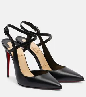 CHRISTIAN LOUBOUTIN Jenlove 100 Leather Slingback Pumps
