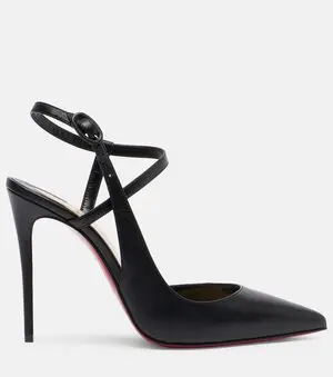 CHRISTIAN LOUBOUTIN Jenlove 100 Leather Slingback Pumps