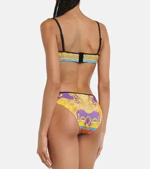Versace Printed Balconette Bikini Top
