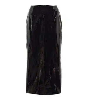 Alessandra Rich Vinyl Midi Skirt