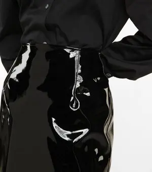 Alessandra Rich Vinyl Midi Skirt