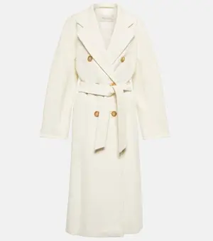 Max Mara Madame Wool And Cashmere Coat - White