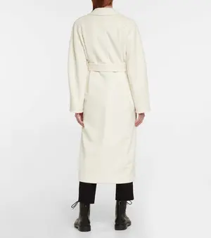 Max Mara Madame Wool And Cashmere Coat - White