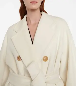Max Mara Madame Wool And Cashmere Coat - White