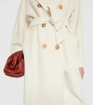 Max Mara Madame Wool And Cashmere Coat - White