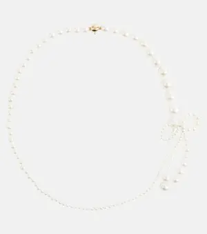 Sophie Bille Brahe Peggy Rosette Pearl Necklace - White